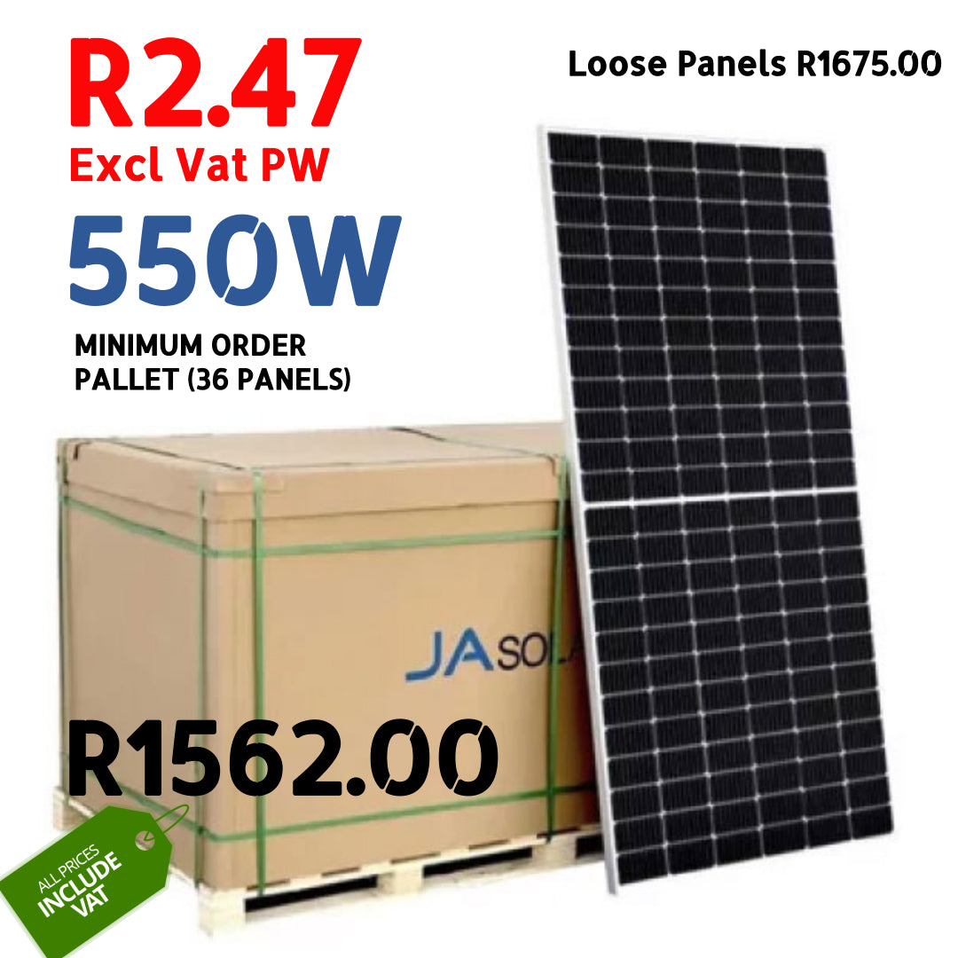 PALLET - JA Solar 550W – Powerhouse Distributors